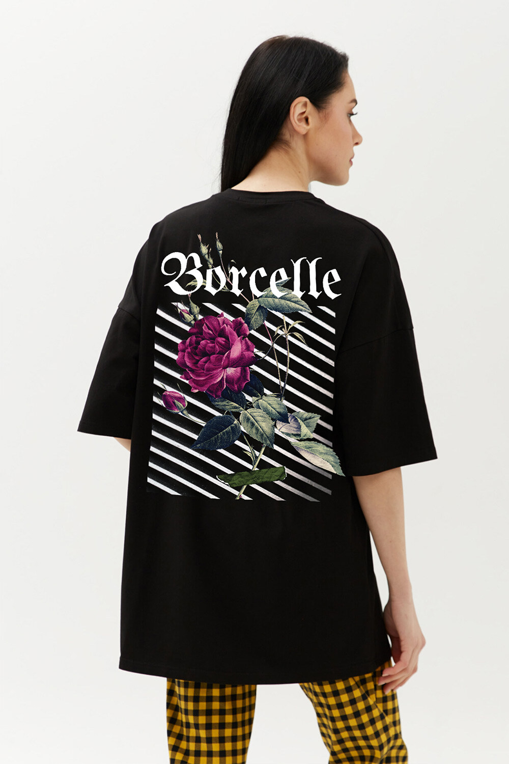 Оверсайз футболка черного цвета Borcelle Garne 9001498, купить по цене ...